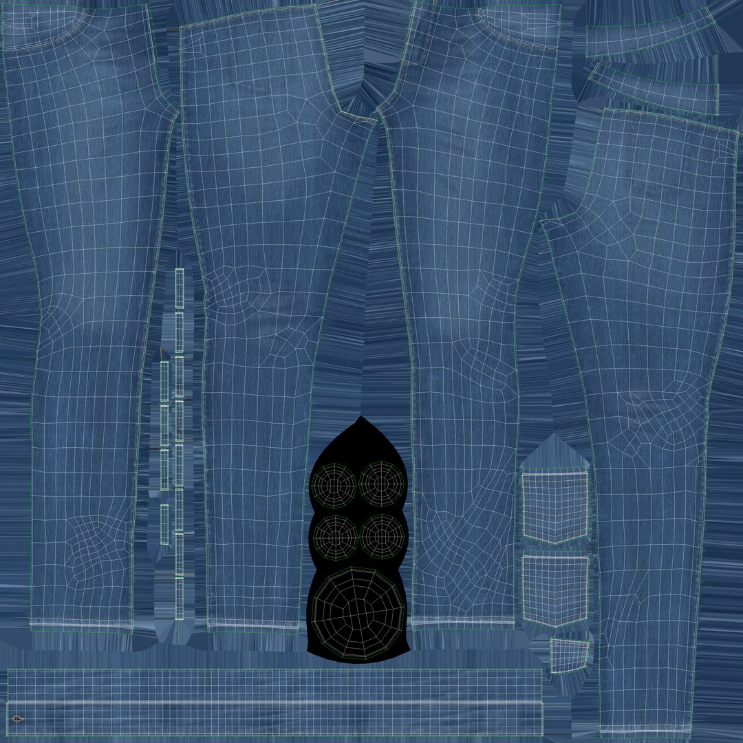 3D Jeans Female Blue PBR - TurboSquid 1960803