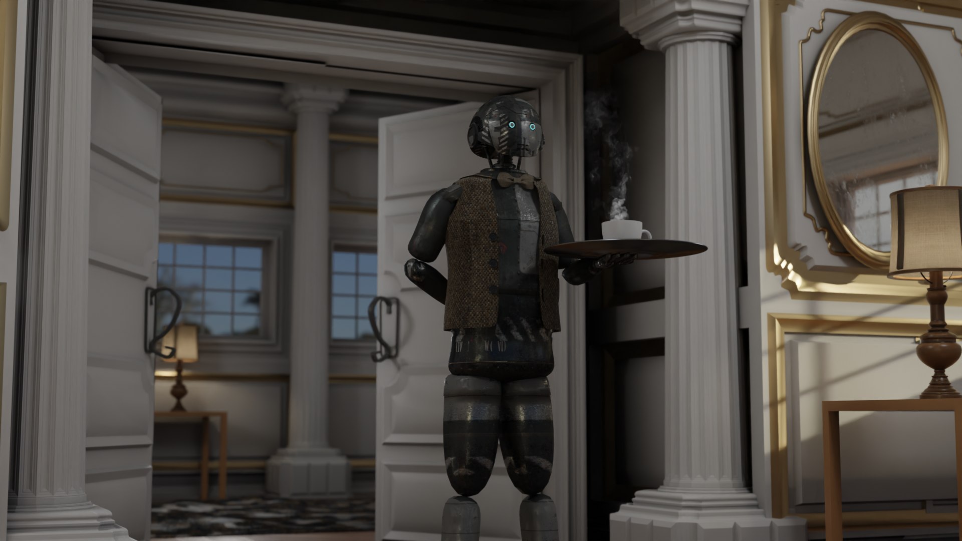 3D Model Robot Butler - Blender Rigged - TurboSquid 1838444
