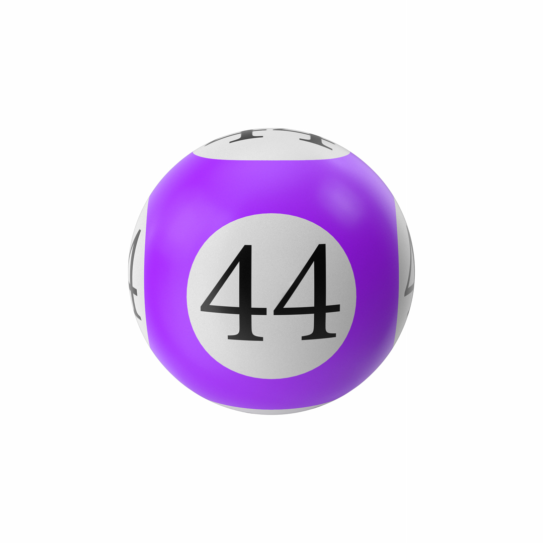 3D Bingo Ball 44 - TurboSquid 2415481