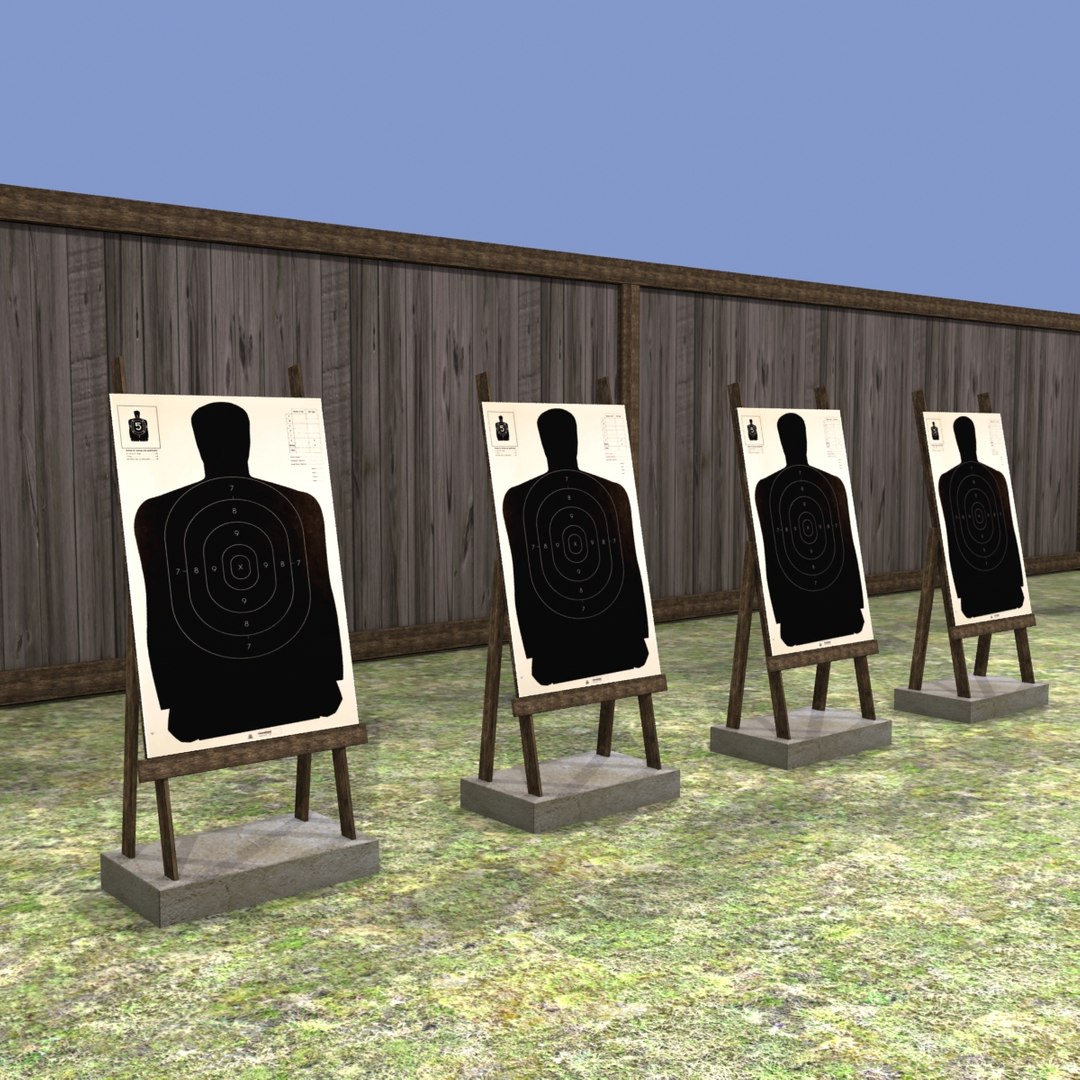 gun range 3d obj