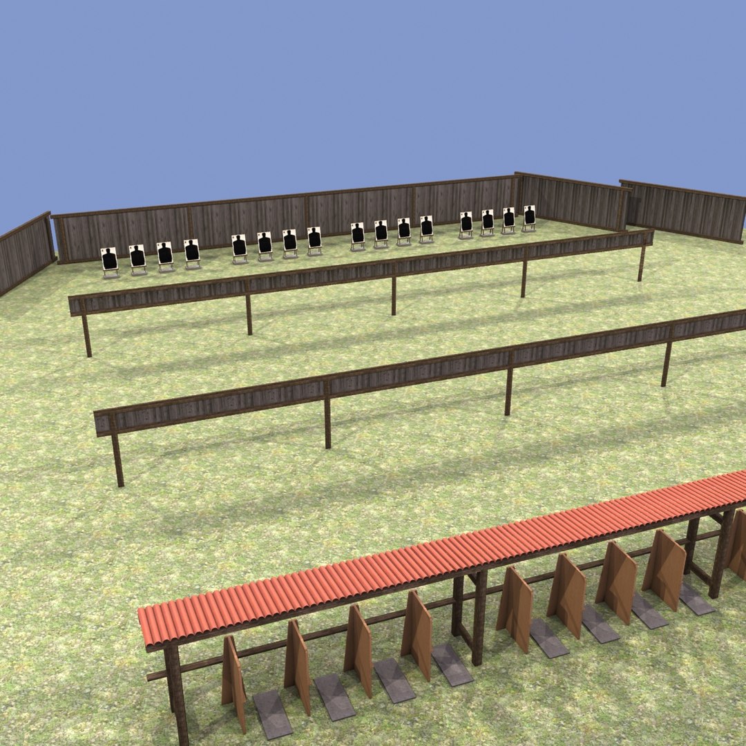 gun range 3d obj