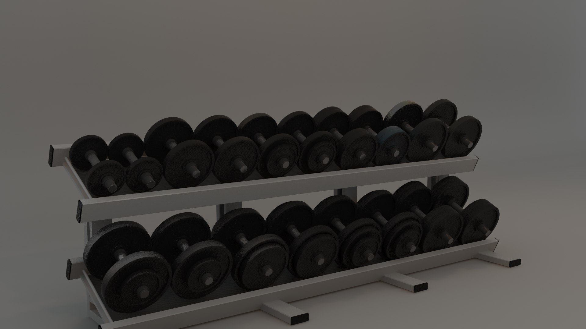 3d Weight Set Rack Model