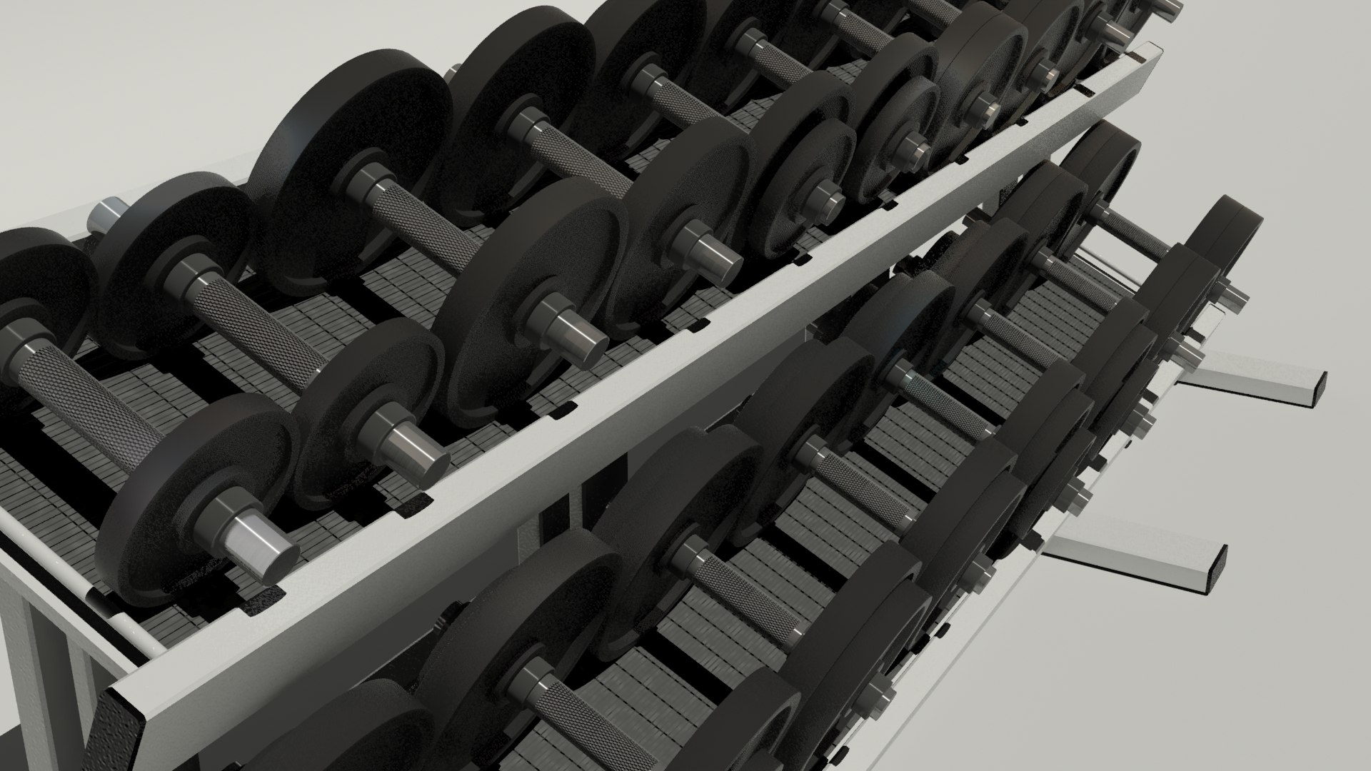 3d Weight Set Rack Model