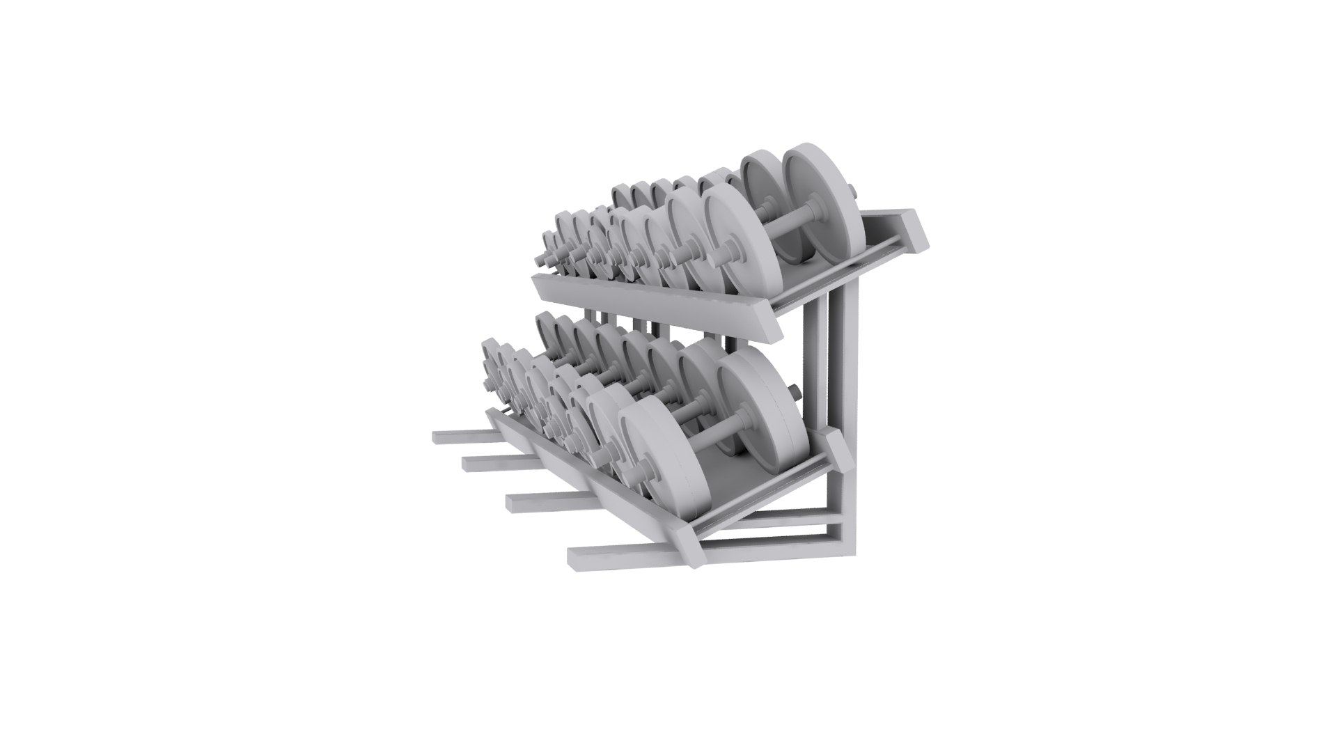 3d Weight Set Rack Model