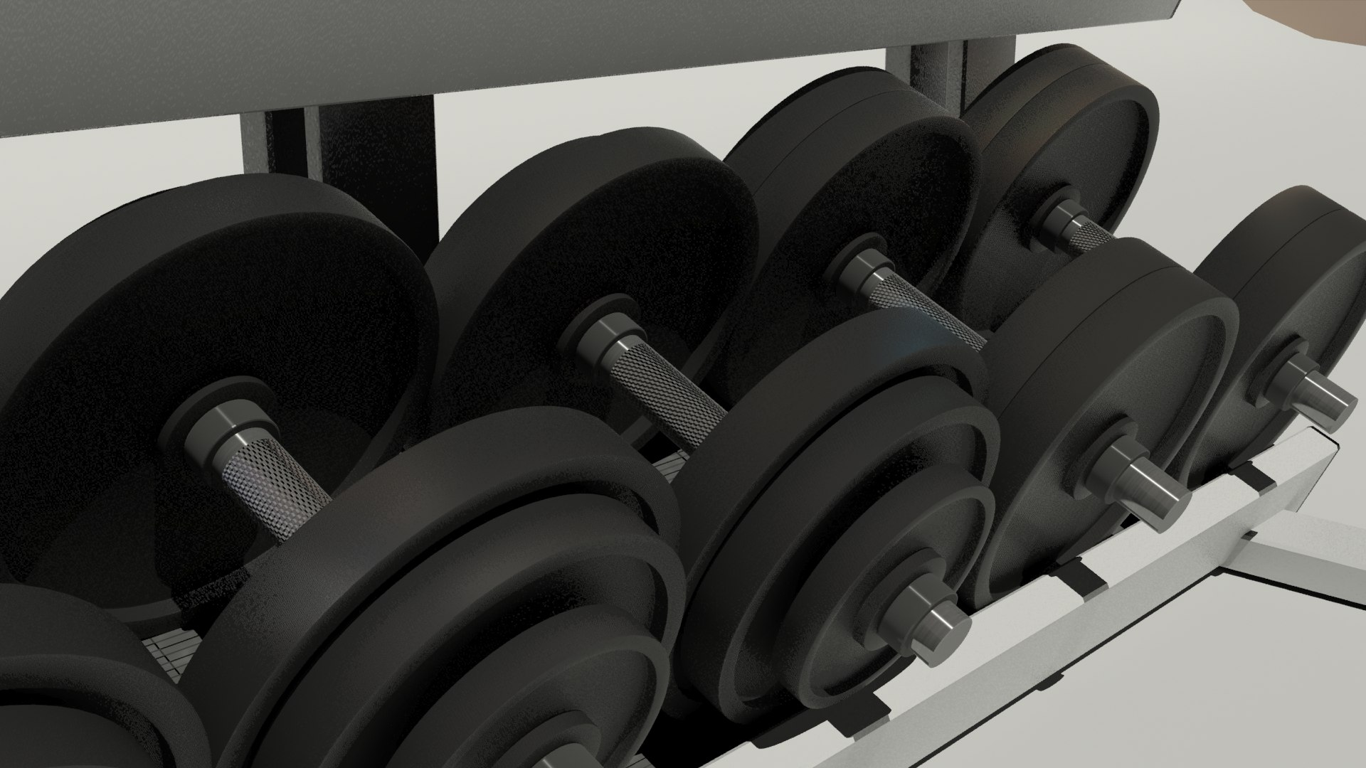 3d Weight Set Rack Model