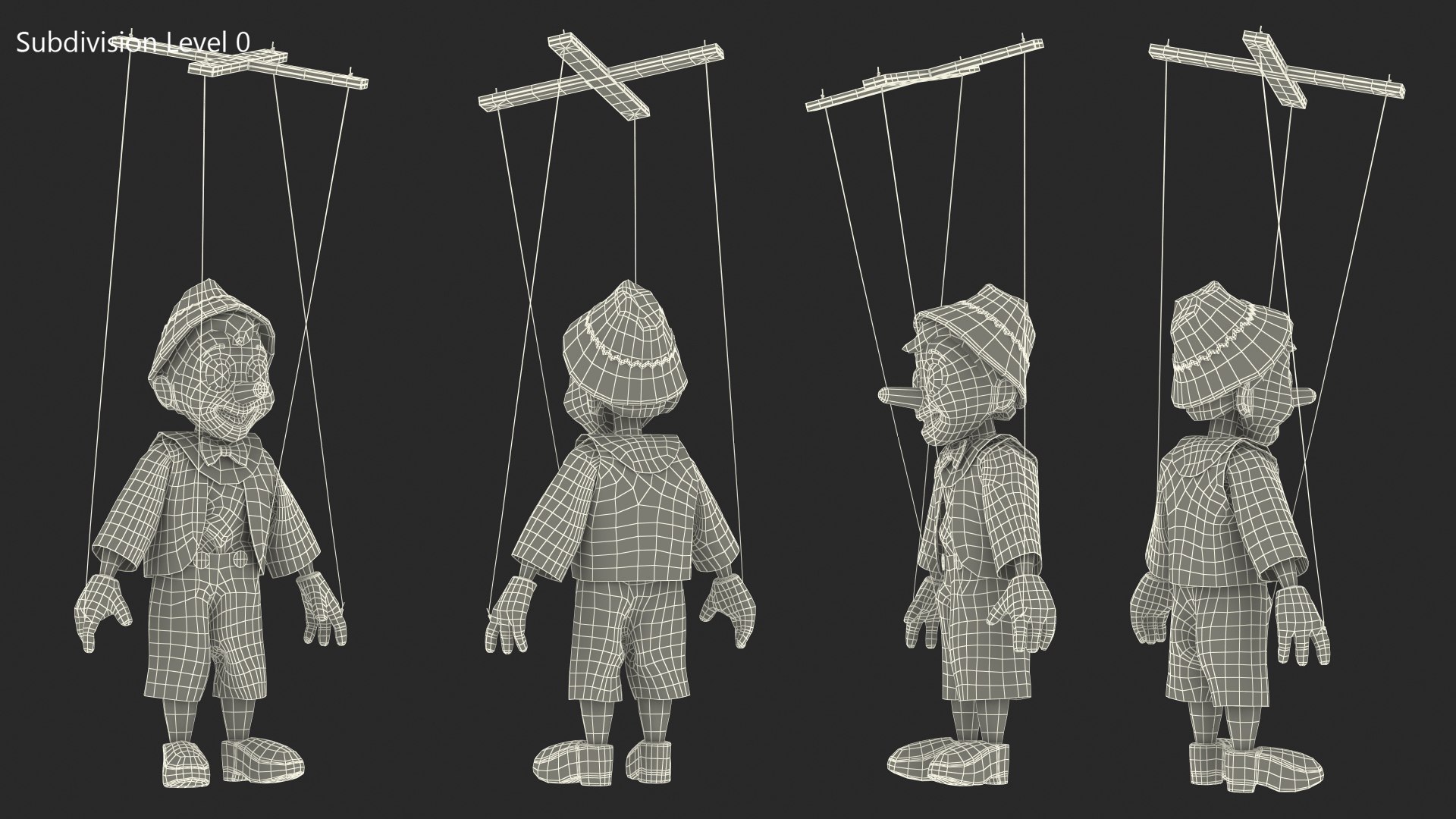 Pinnochio Wooden Marionette Figure Rigged For Cinema 4D 3D - TurboSquid ...