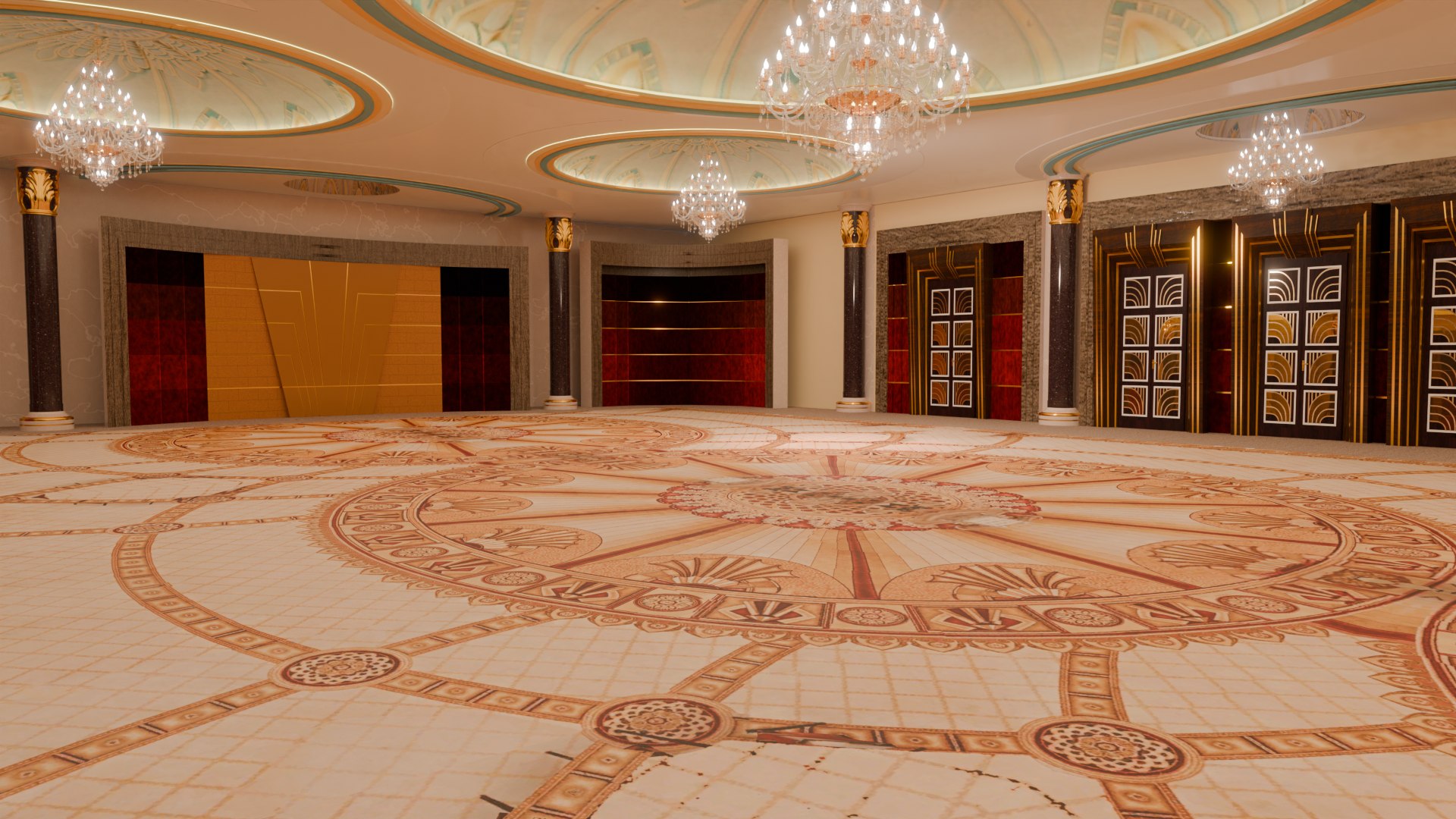 3D Model Ritz Carlton Hotel Jeddah Halls - TurboSquid 2335103