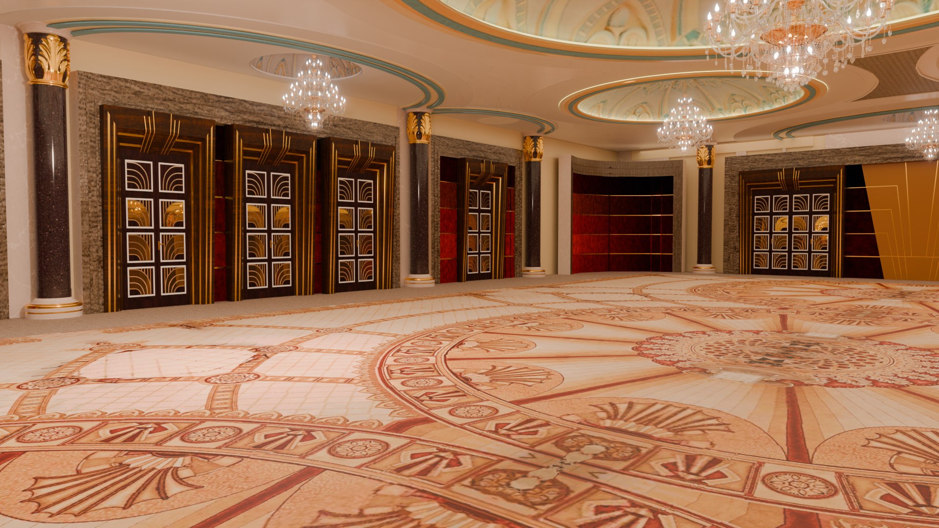 3D Model Ritz Carlton Hotel Jeddah Halls - TurboSquid 2335103