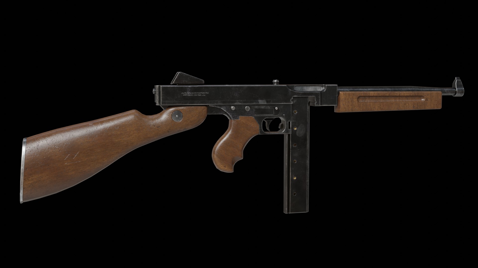 Thompson Submachine Gun 3D Model - TurboSquid 2039529