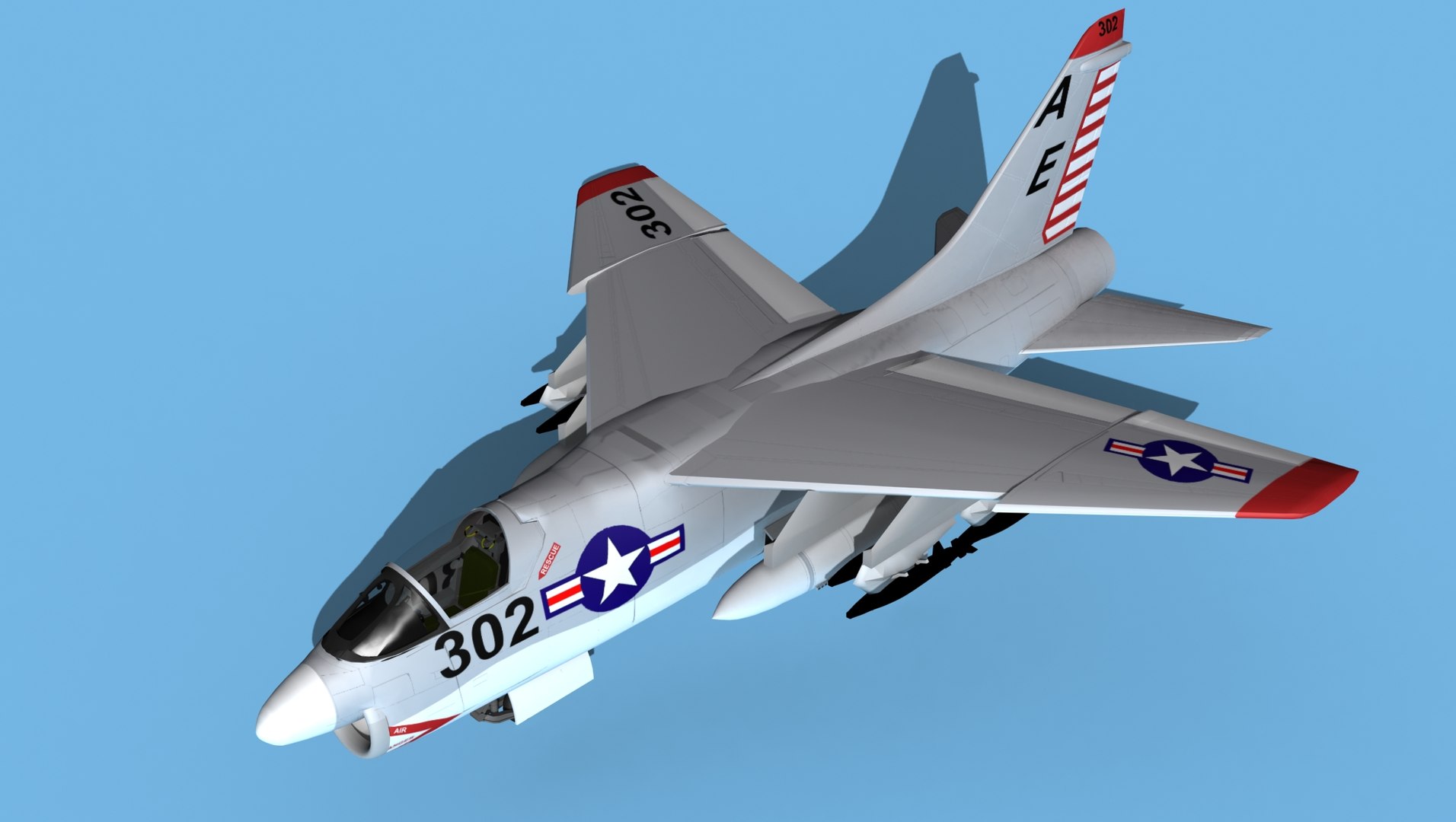 3D Chance Vought A-7D Corsair V08 USN - TurboSquid 1922357