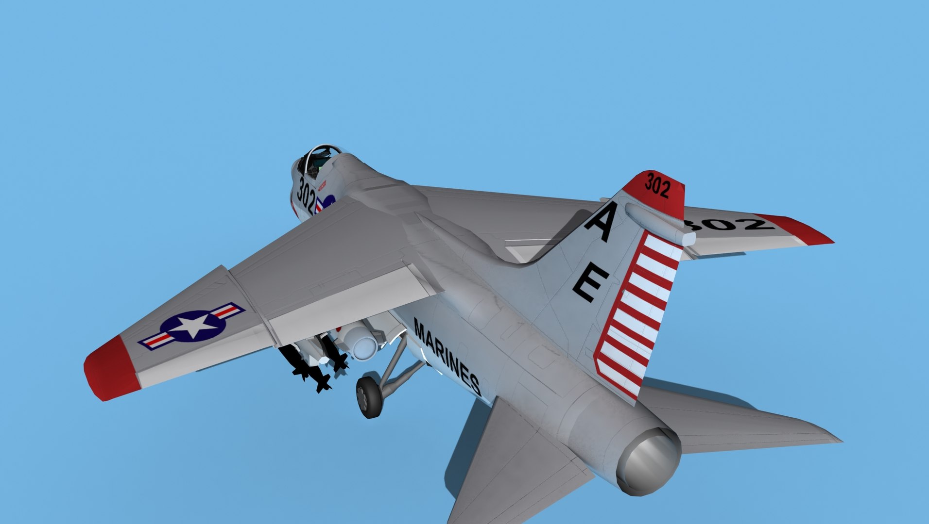 3D Chance Vought A-7D Corsair V08 USN - TurboSquid 1922357