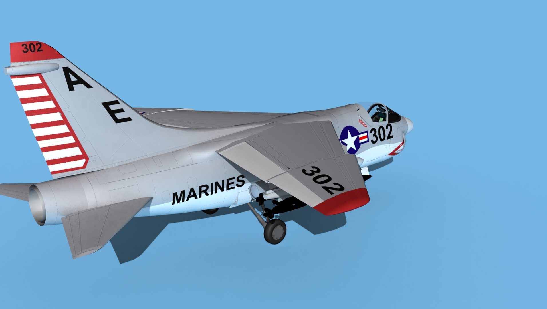 3D Chance Vought A-7D Corsair V08 USN - TurboSquid 1922357