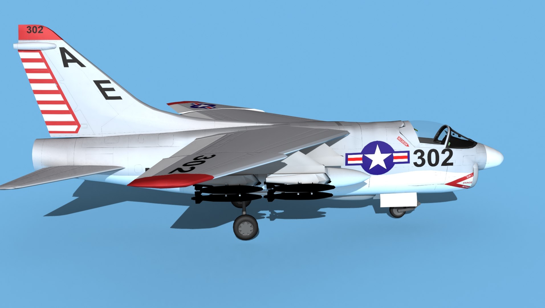 3D Chance Vought A-7D Corsair V08 USN - TurboSquid 1922357
