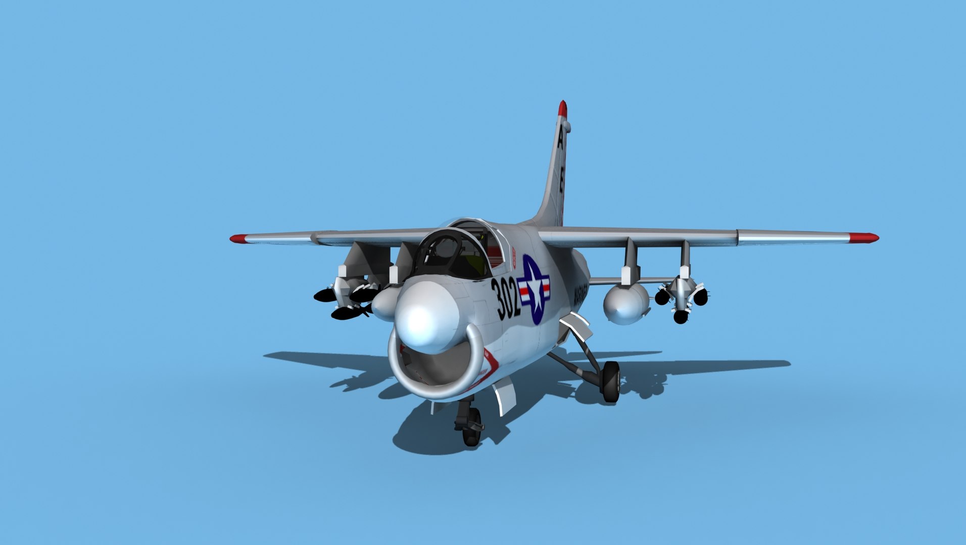 3D Chance Vought A-7D Corsair V08 USN - TurboSquid 1922357