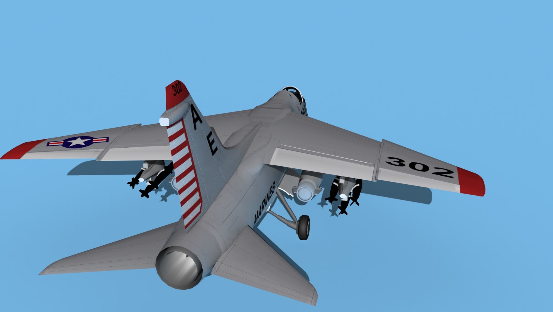 3D Chance Vought A-7D Corsair V08 USN - TurboSquid 1922357