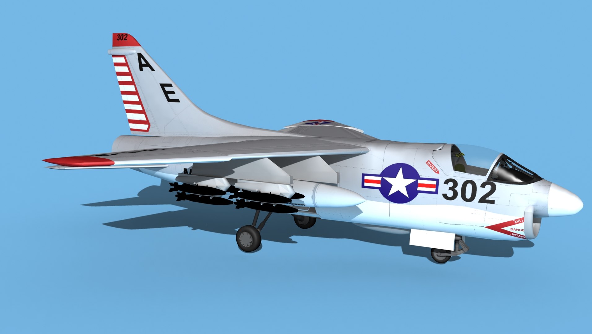 3D Chance Vought A-7D Corsair V08 USN - TurboSquid 1922357