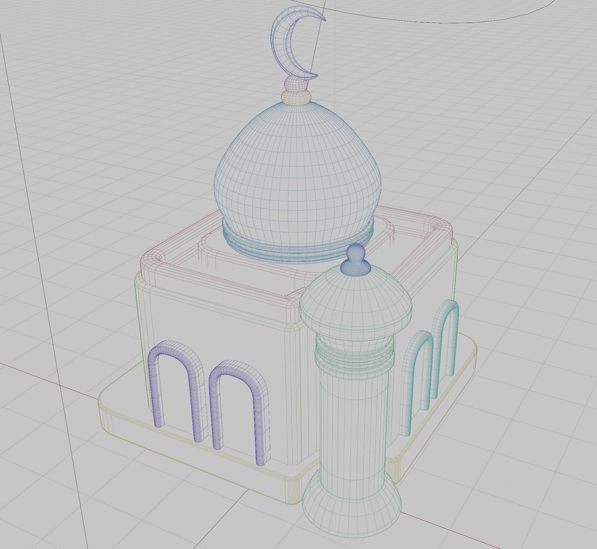 Low Poly Mosque 3D Model - TurboSquid 2202779