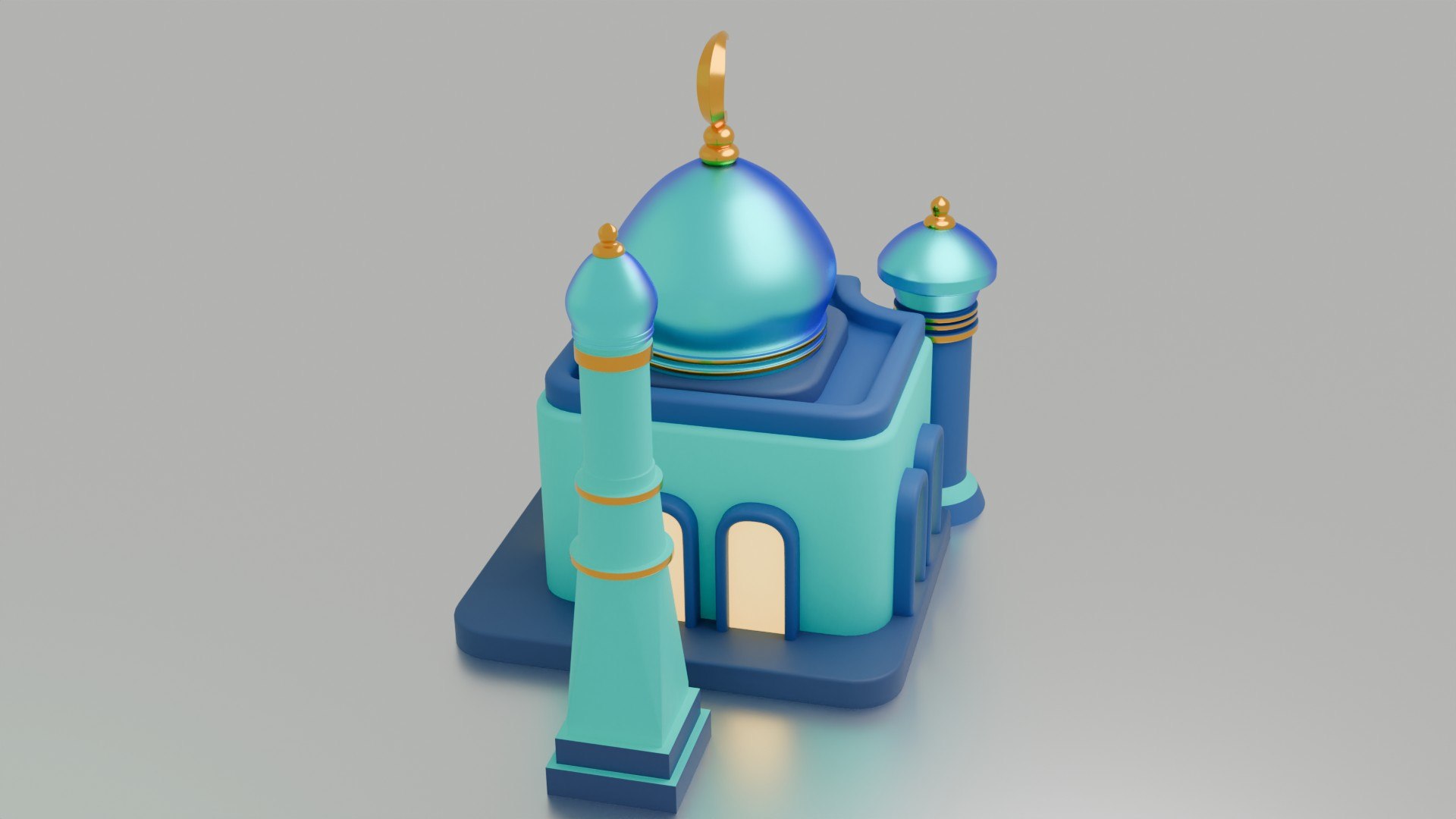Low Poly Mosque 3D Model - TurboSquid 2202779