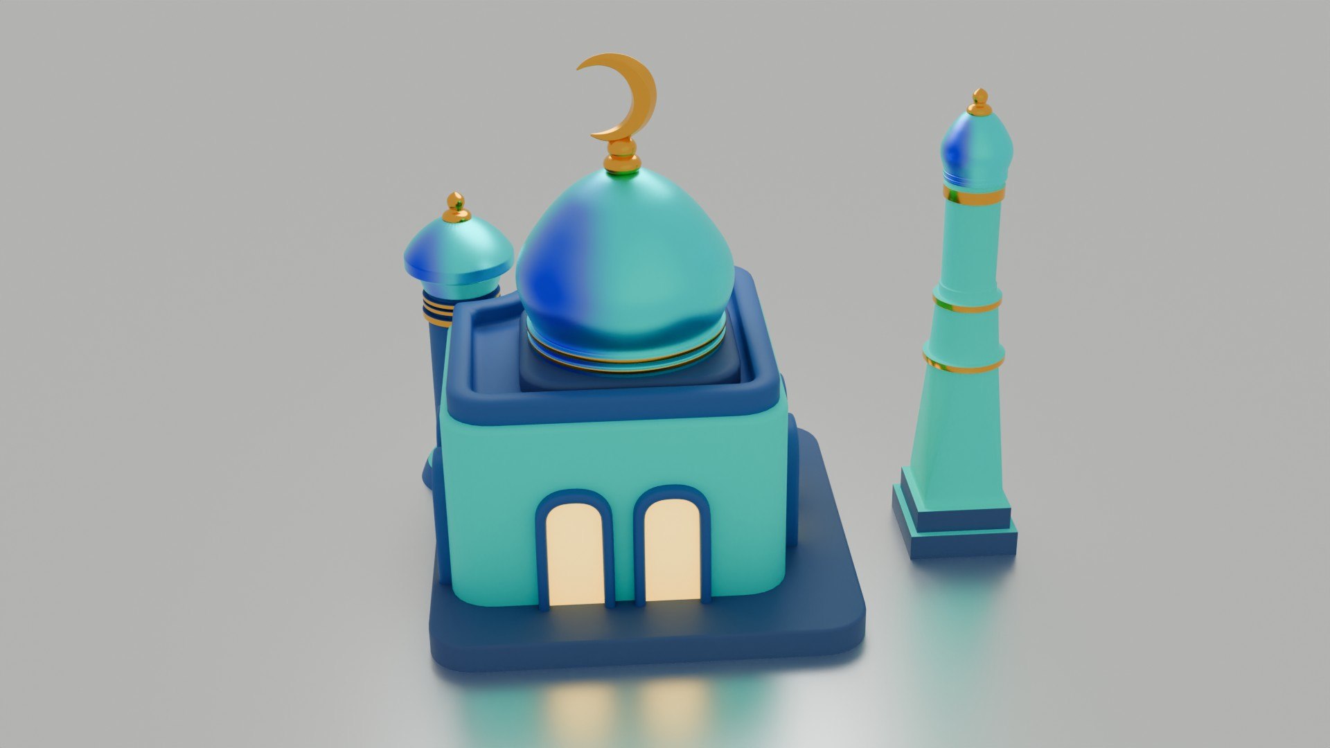 Low Poly Mosque 3D Model - TurboSquid 2202779