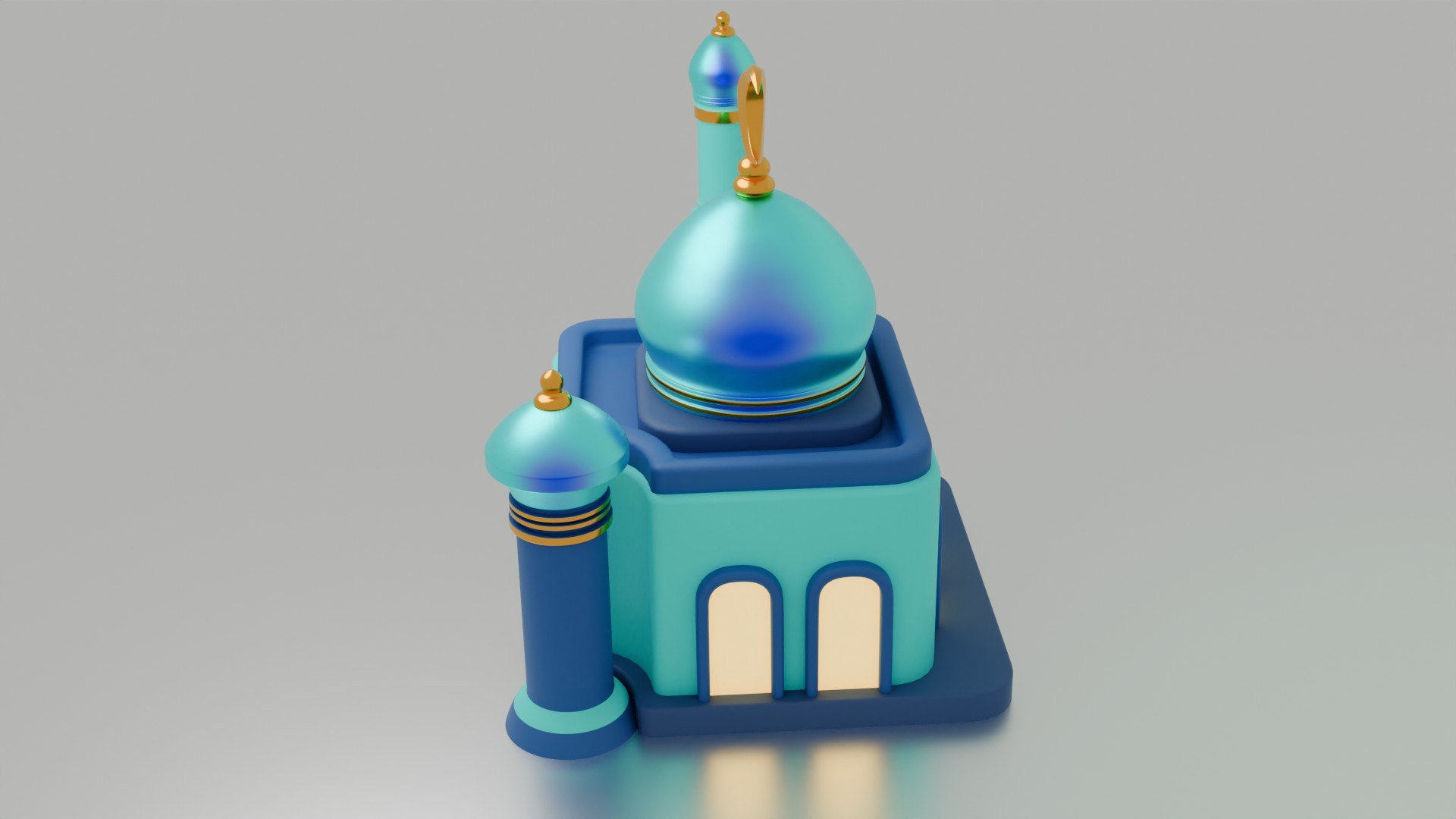 Low Poly Mosque 3D Model - TurboSquid 2202779