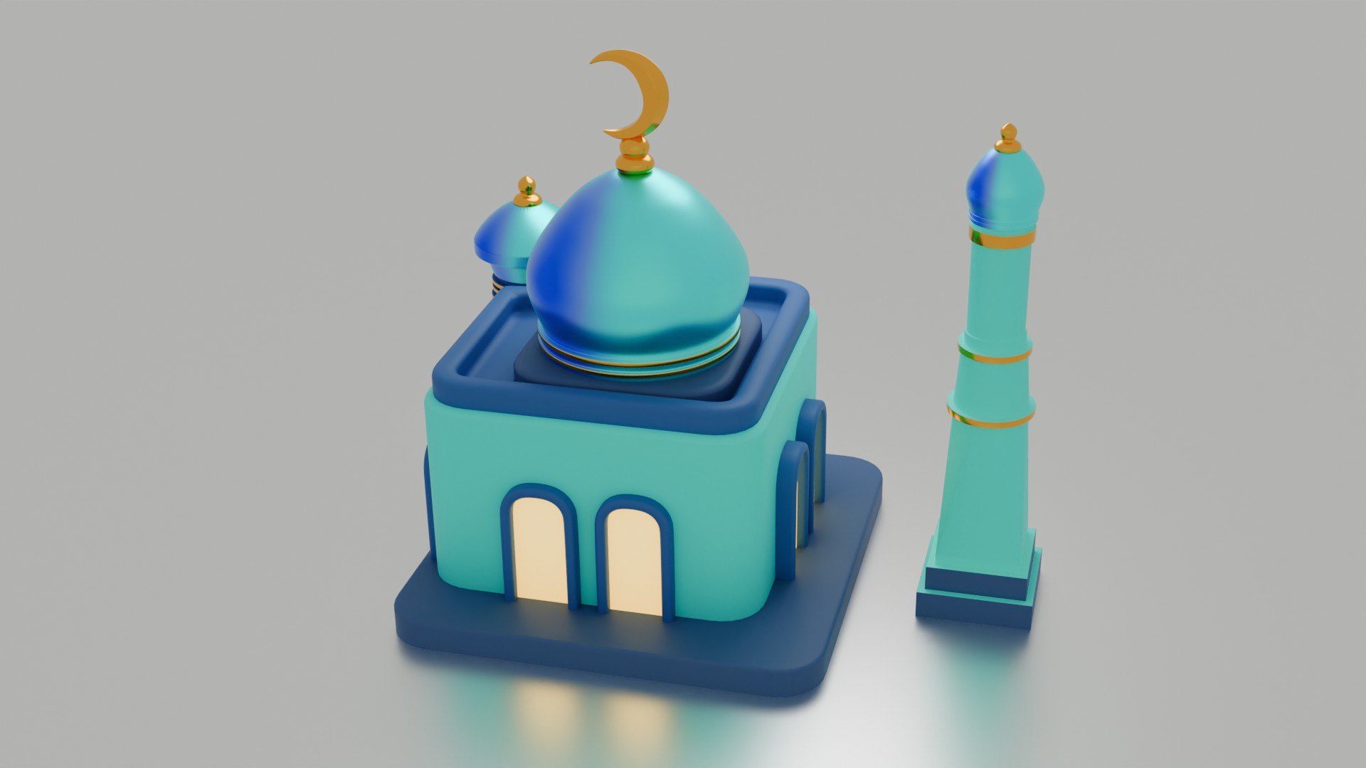 Low Poly Mosque 3D Model - TurboSquid 2202779