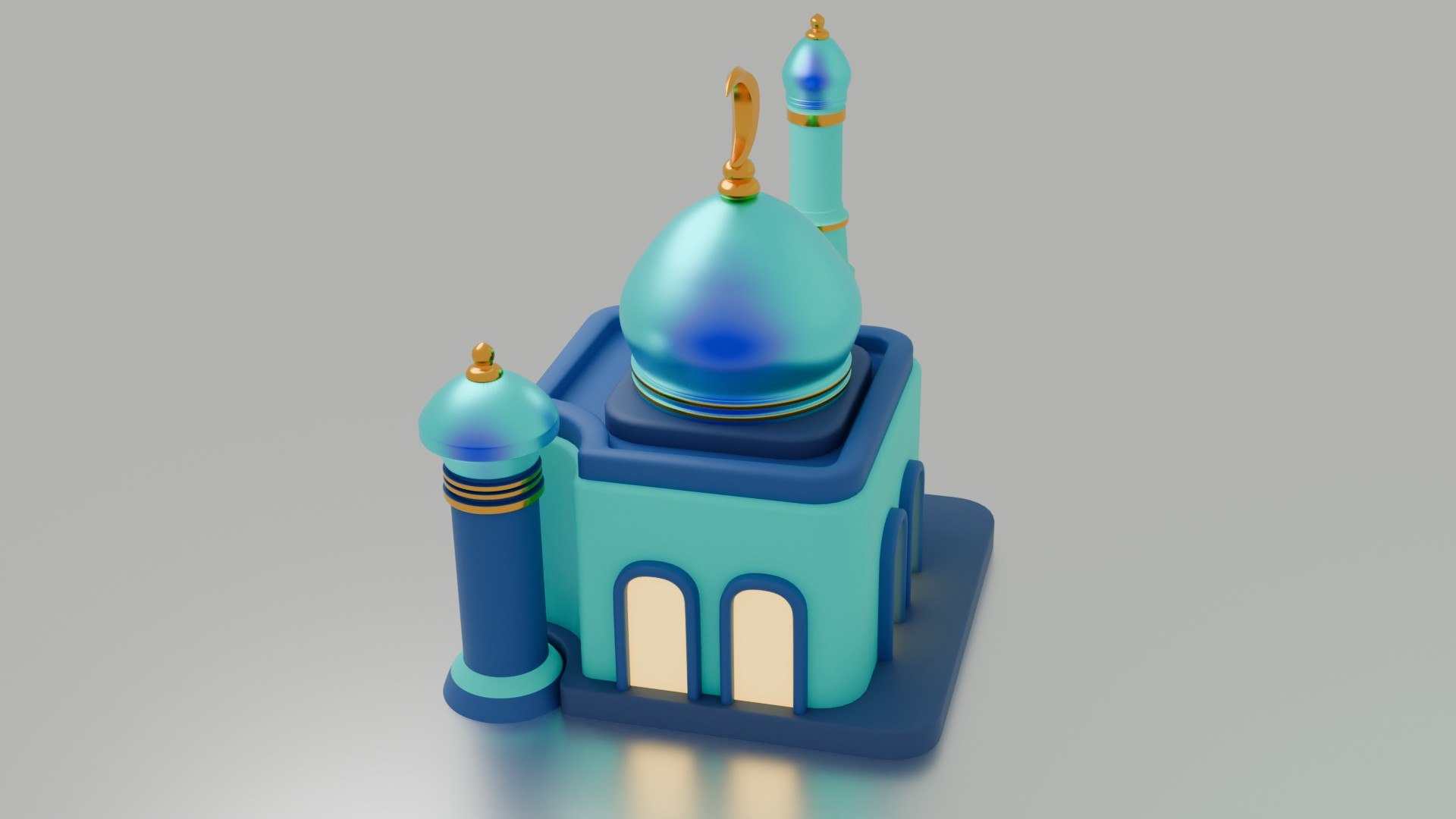 Low Poly Mosque 3D Model - TurboSquid 2202779