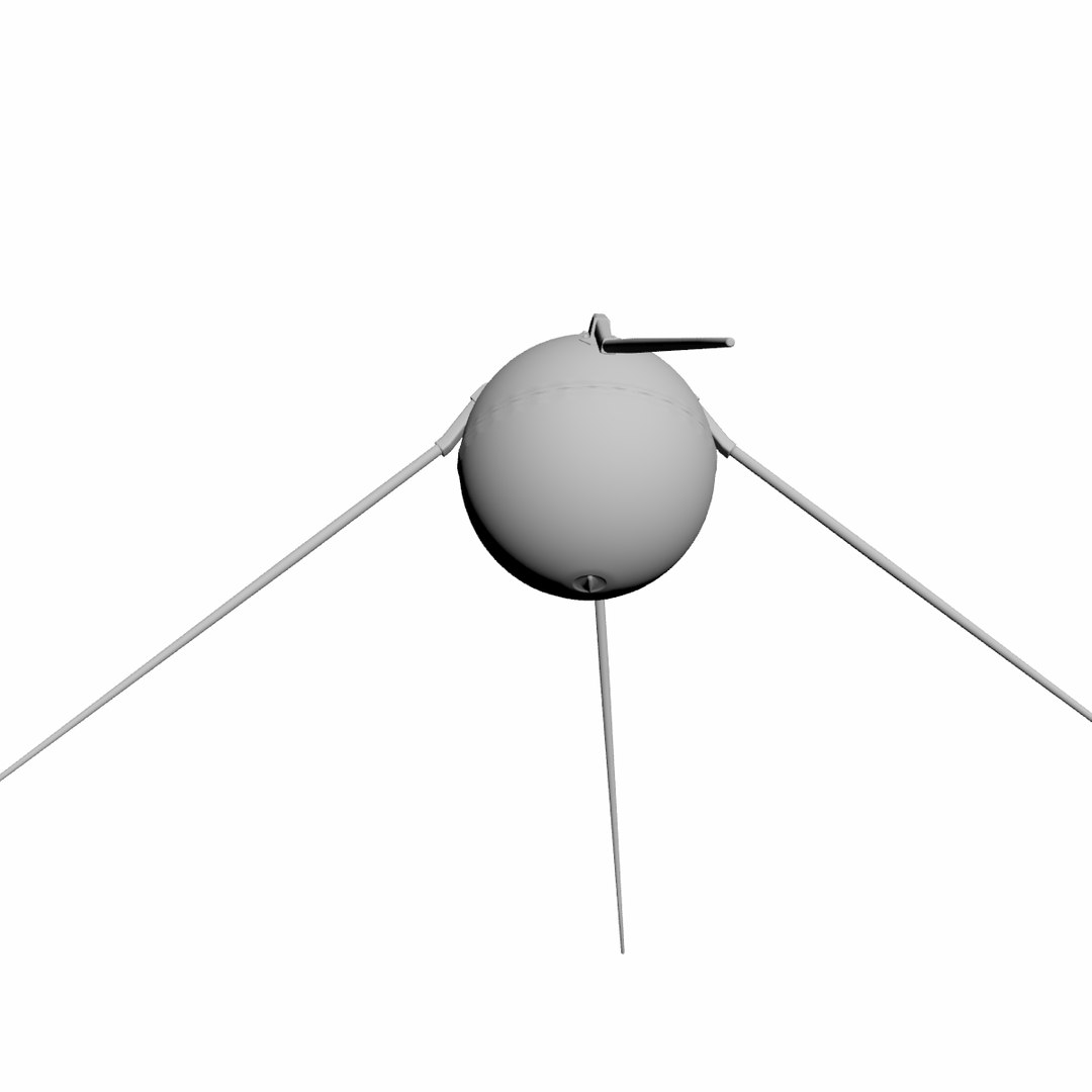 Sputnik Satellite 3d Model
