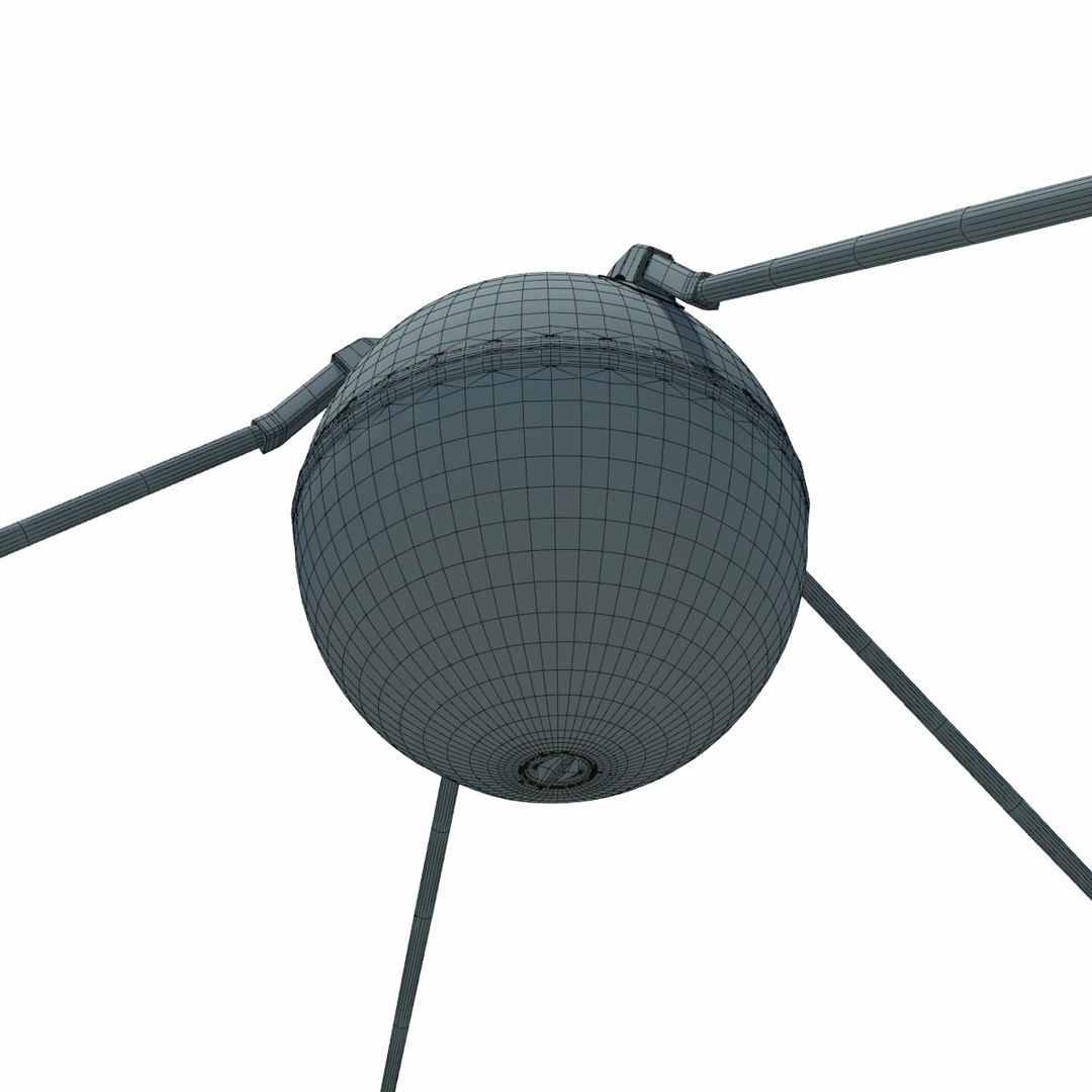 Sputnik Satellite 3d Model