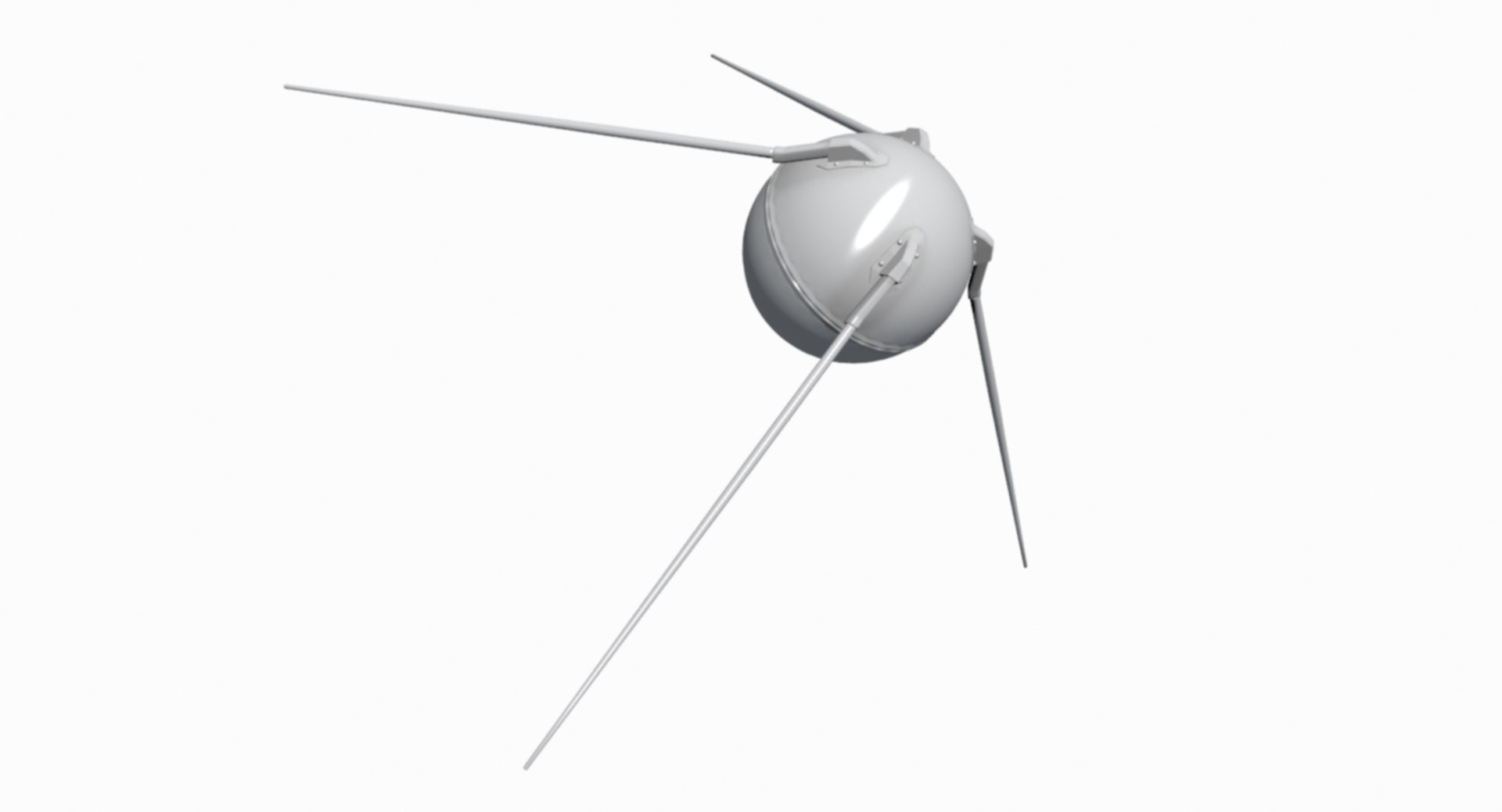 Sputnik Satellite 3d Model