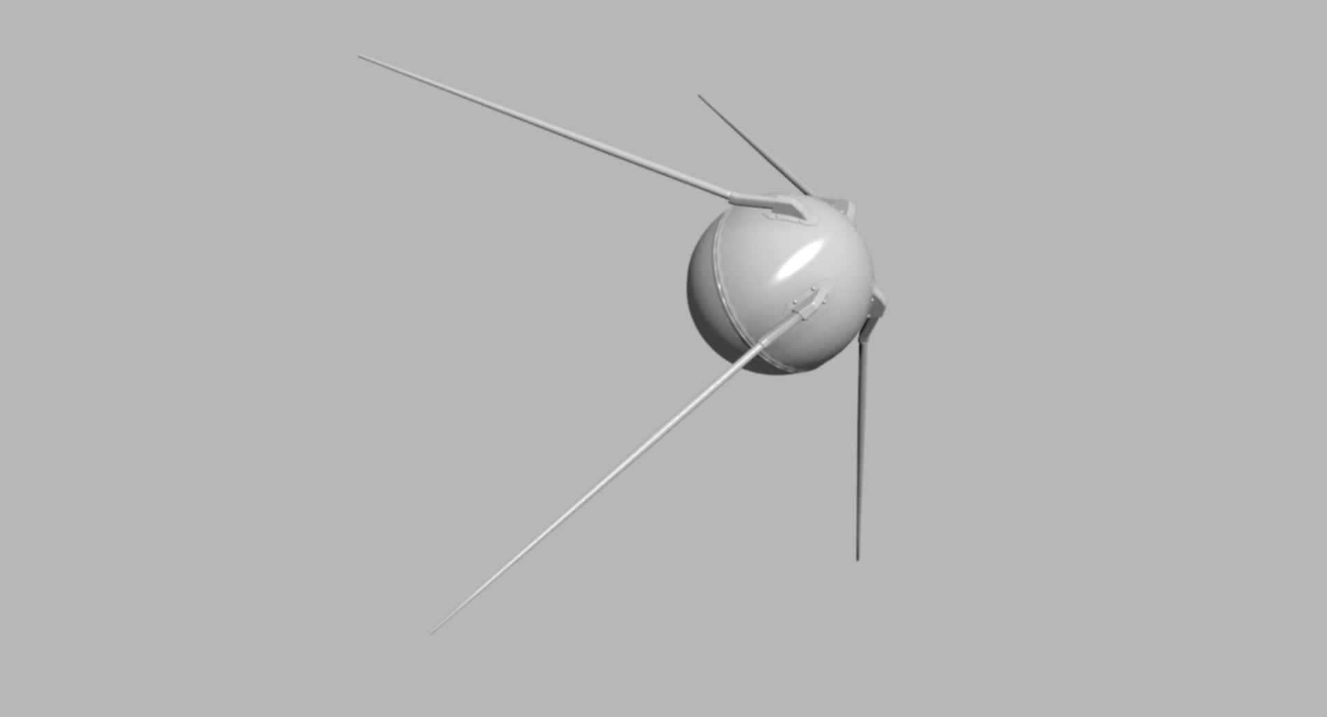 Sputnik Satellite 3d Model