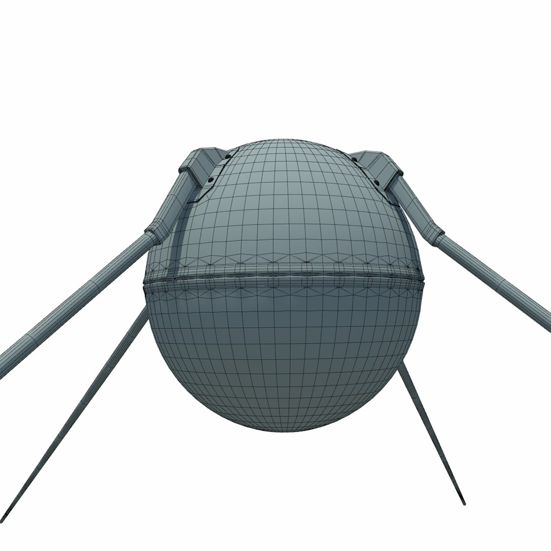 Sputnik Satellite 3d Model