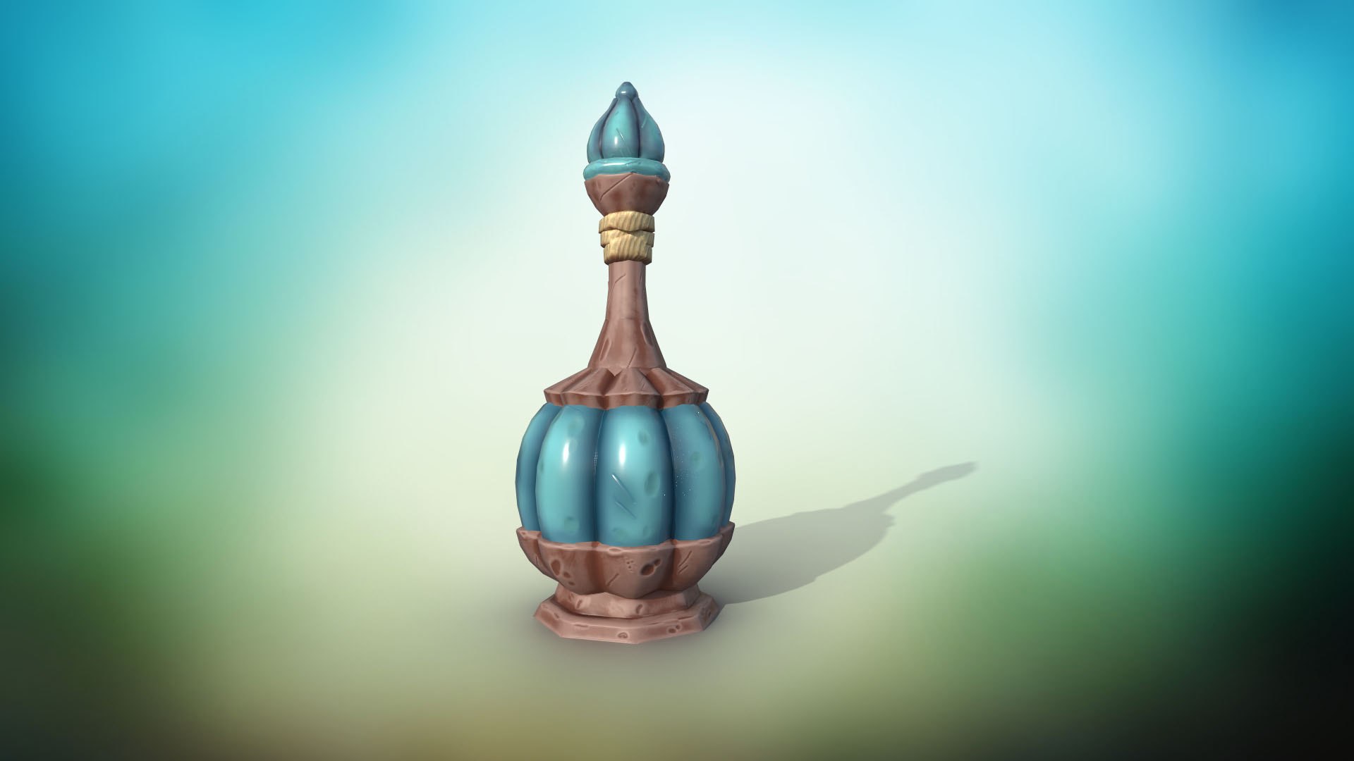 Stylized Perfume Bottle PBR Low-poly Game Ready 3D Model Low-poly 3D ...