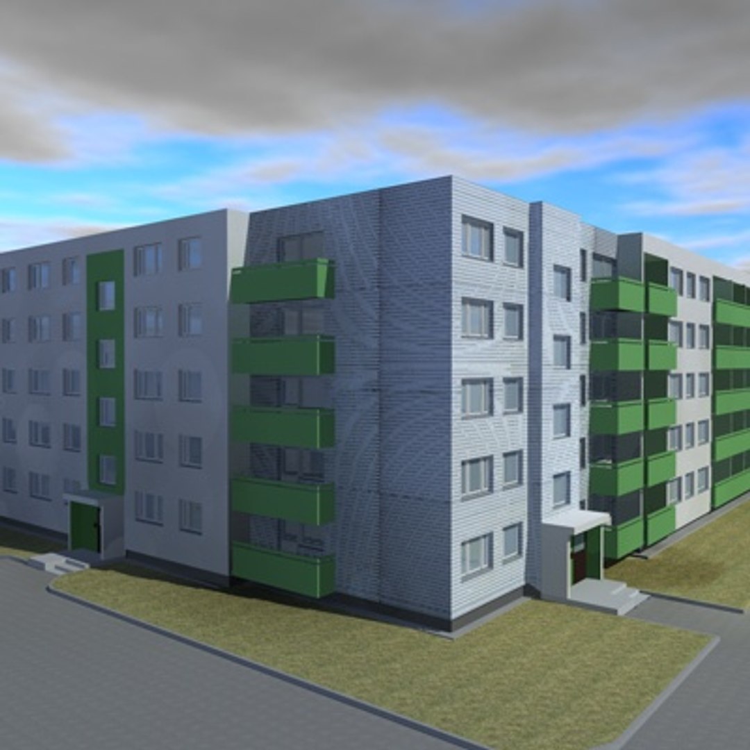 High-def Blocks Flats 3d Obj