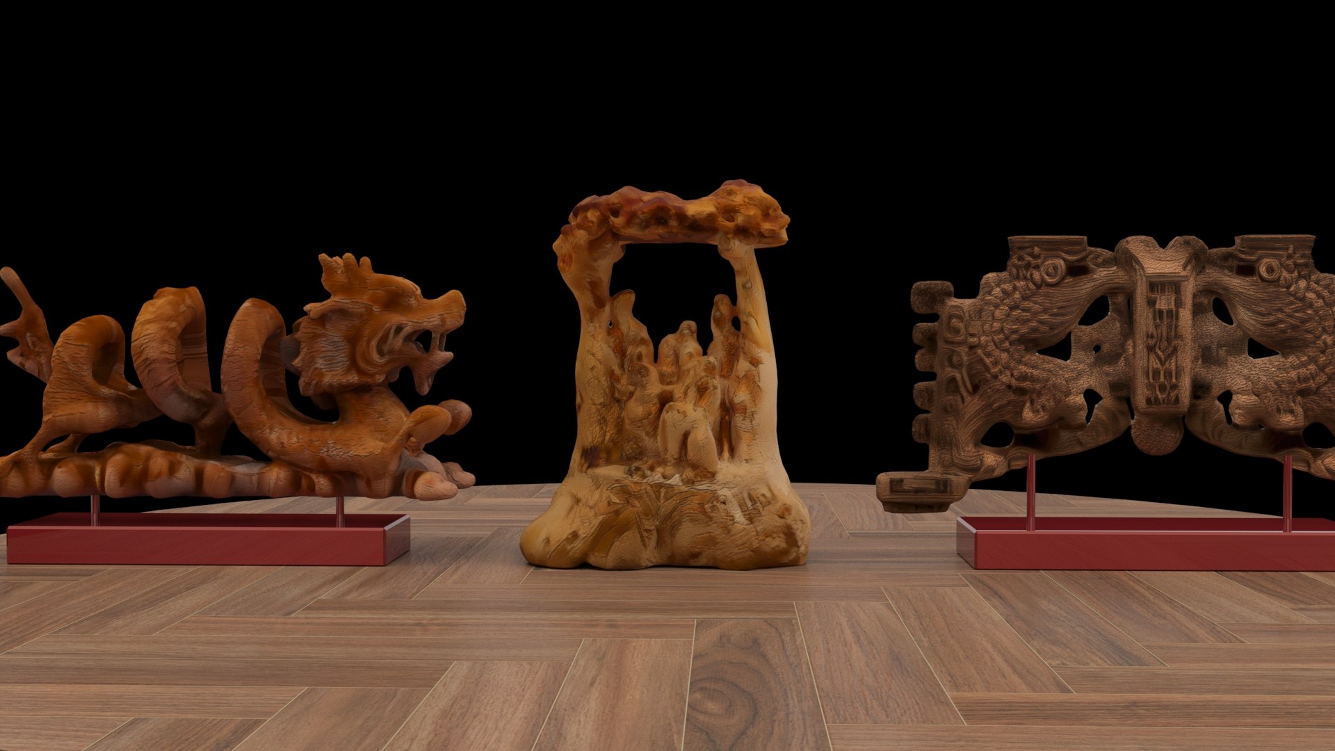 3D Chinese Dragon Carving Pattern Model - TurboSquid 2249032