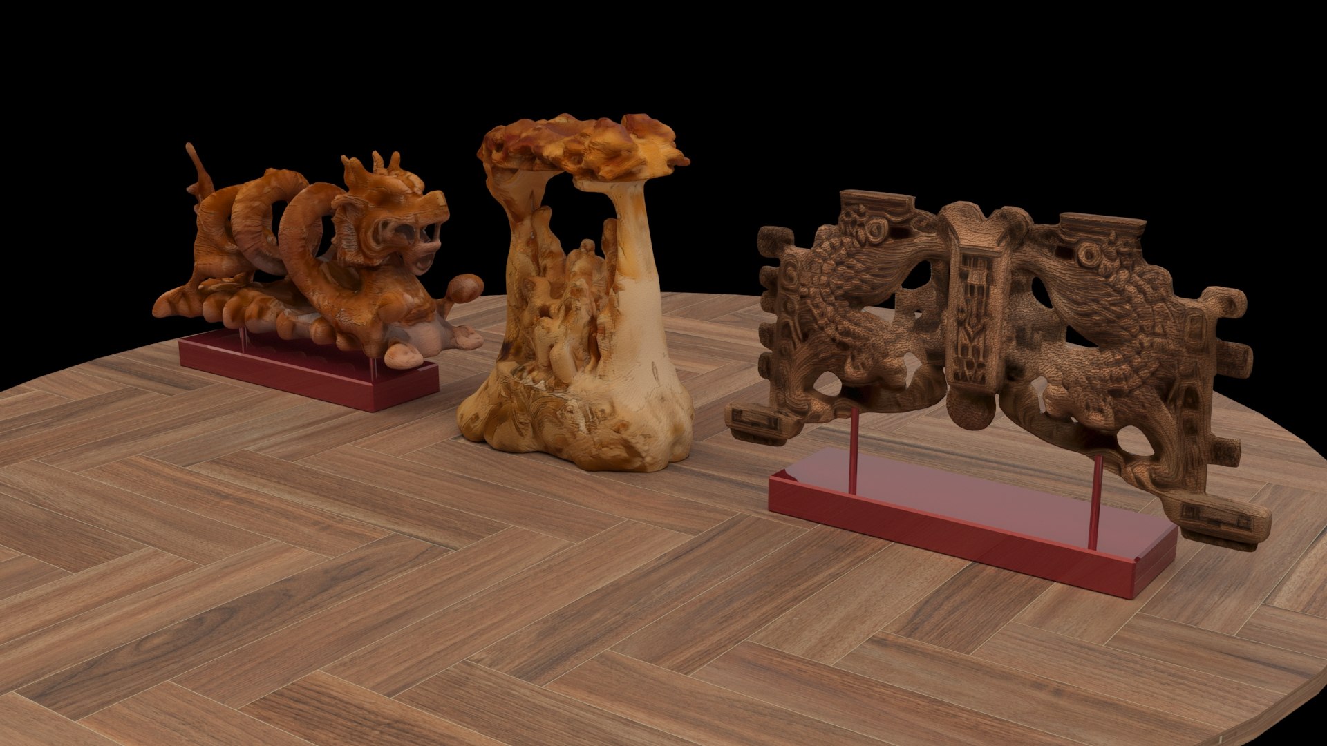 3D Chinese Dragon Carving Pattern Model - TurboSquid 2249032