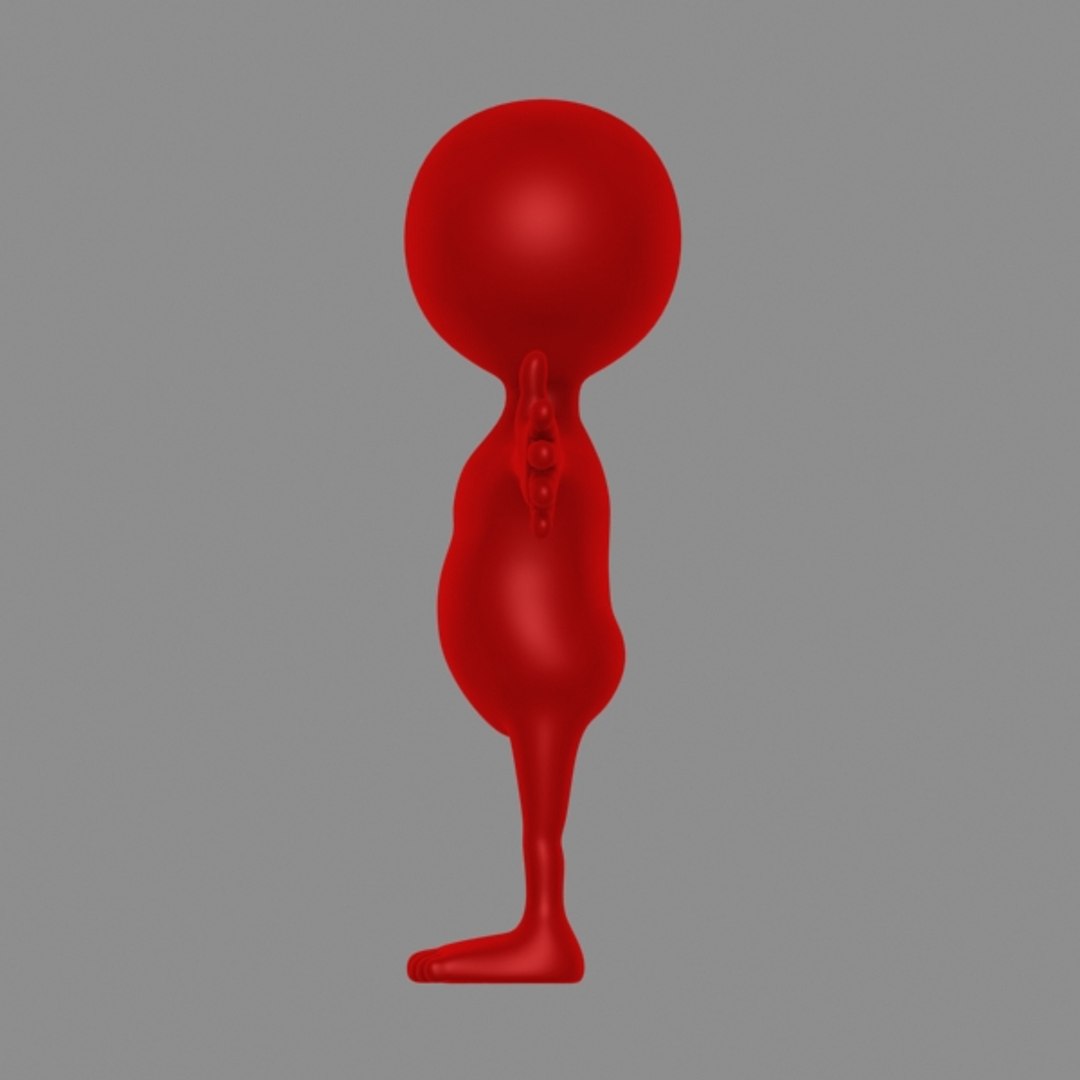 3d model of cartoon male dummy