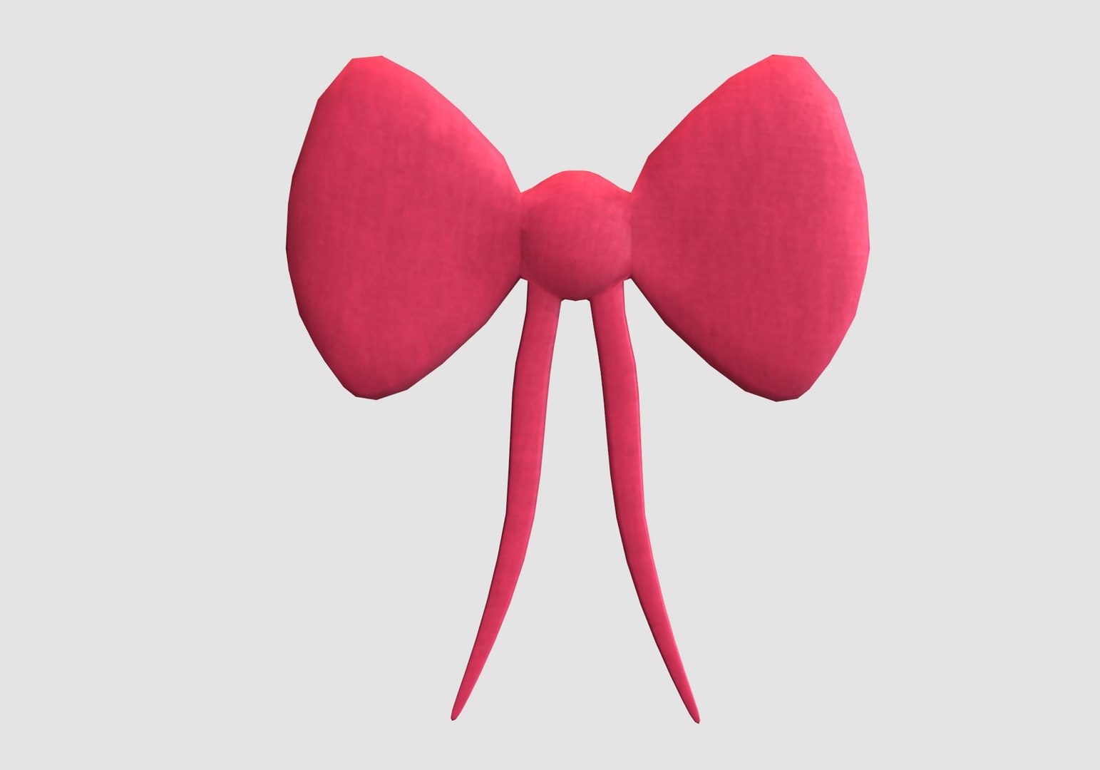 3D pink cartoon ribbon model - TurboSquid 1908378