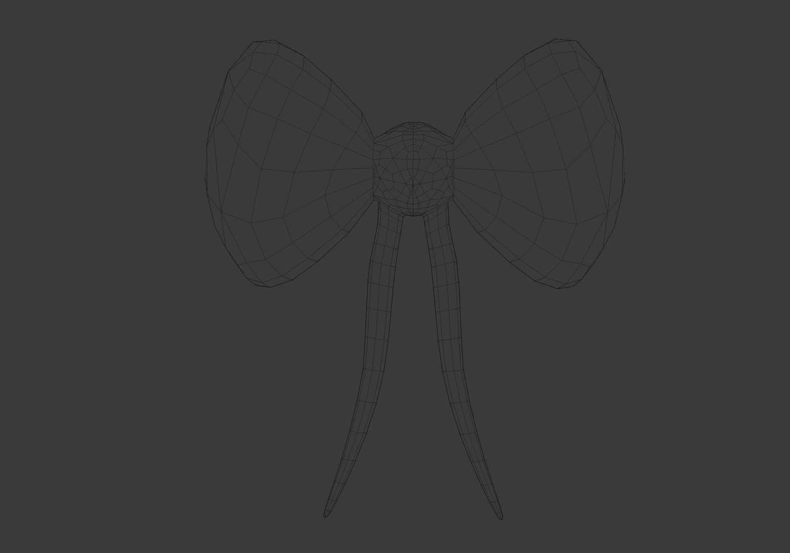 3D pink cartoon ribbon model - TurboSquid 1908378