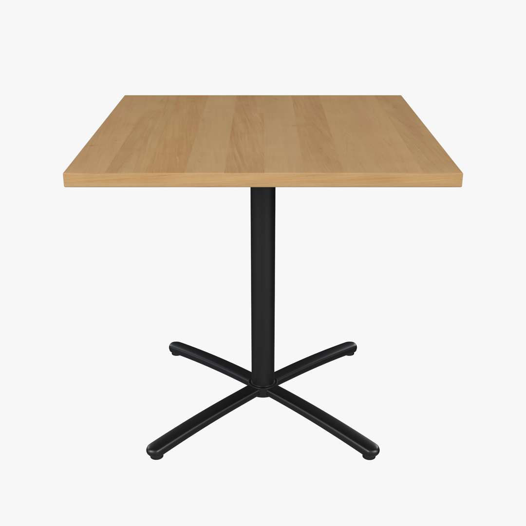 3D Restaurant Square Table With Metal Base And Wood Top - TurboSquid ...