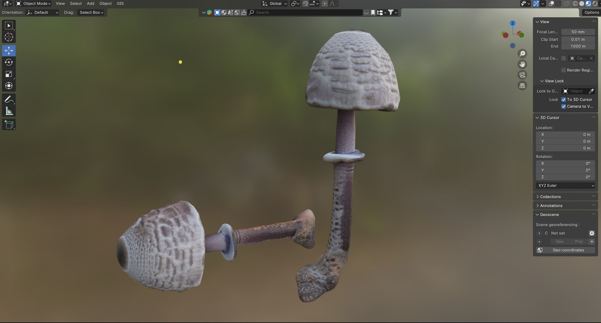 3D Mushroom 17 Model - TurboSquid 2384686