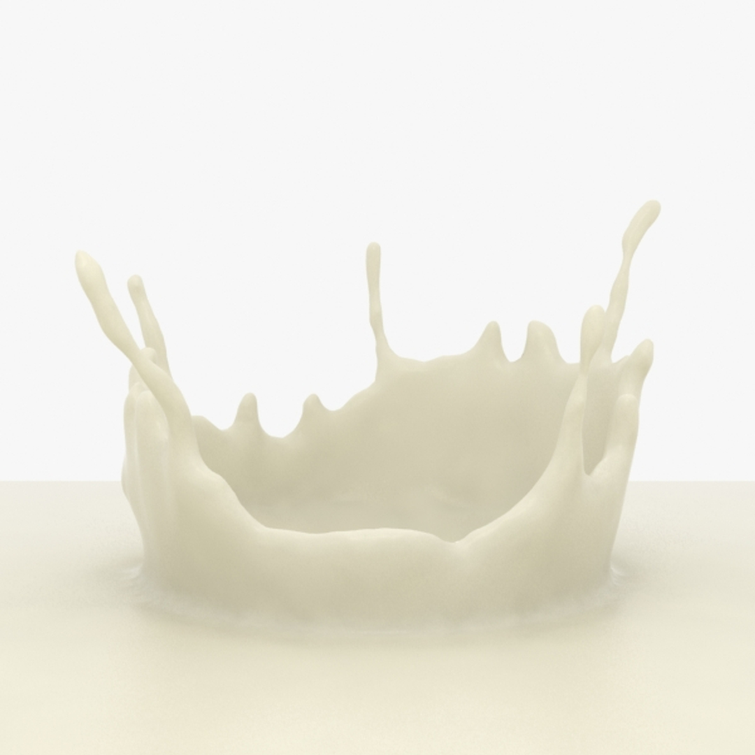 3d Crown Splash Milk