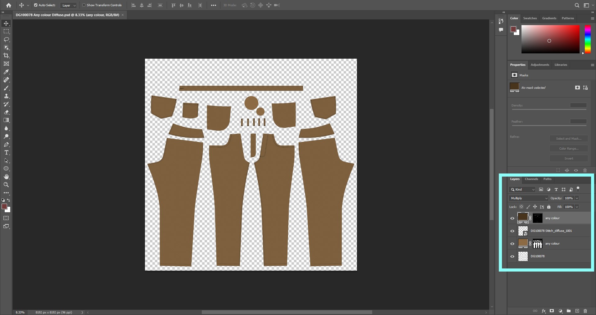 3D Solid Color Formal Pant - TurboSquid 1936488