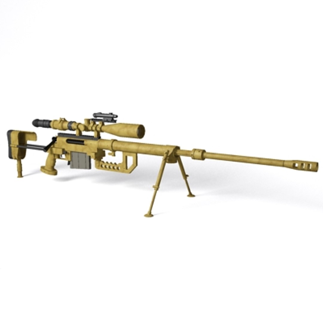 Cheytac M-200 Rifle Sniper 3d Model