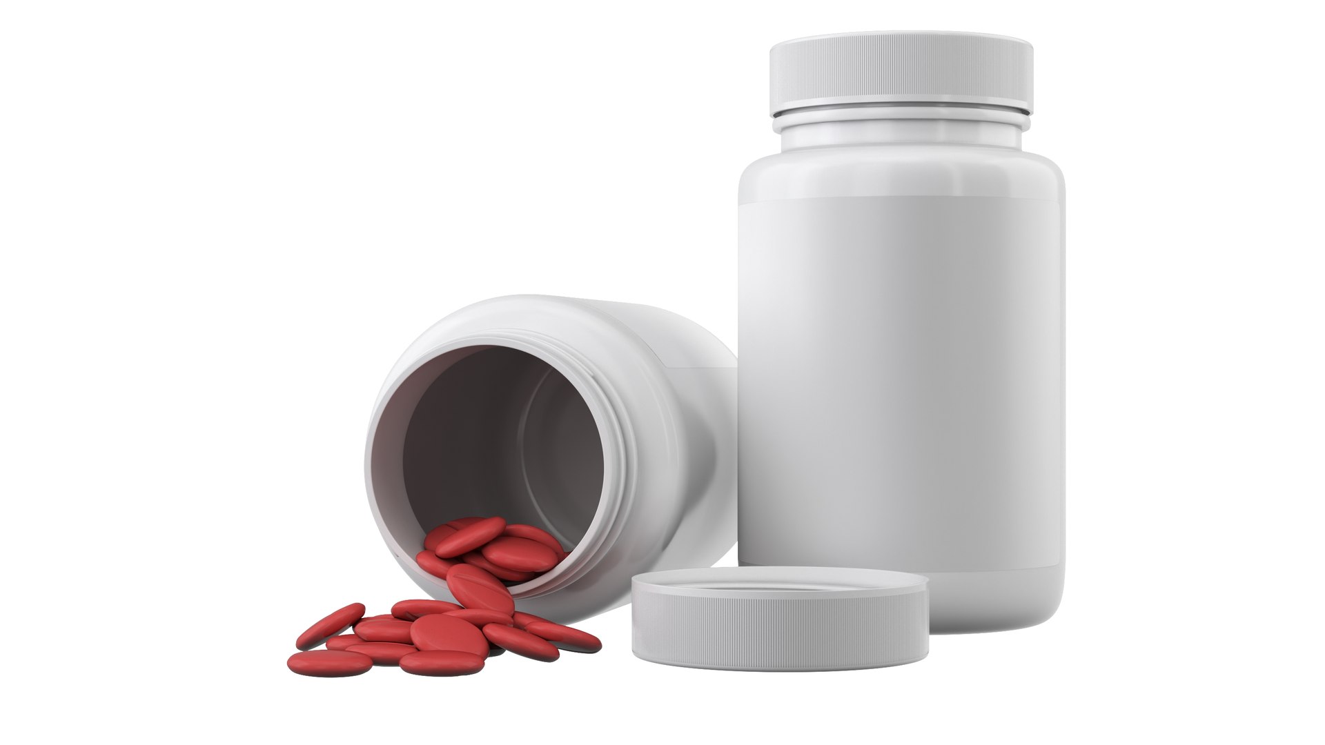 3D Medicine Bottle with Pills model - TurboSquid 2151607