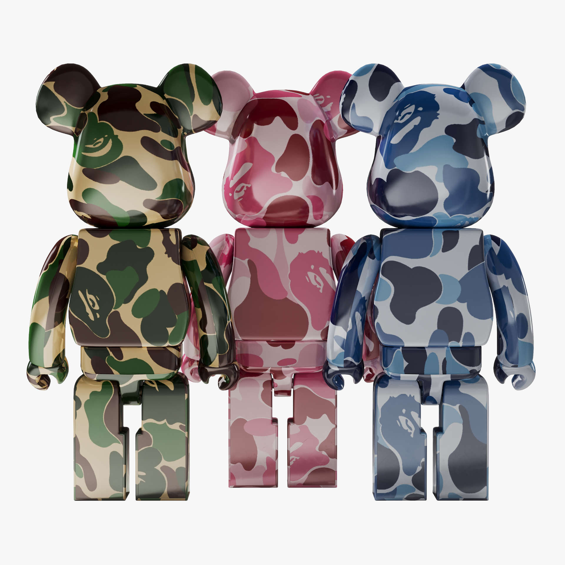 modelo 3d Bearbrick Bape ABC Camo - TurboSquid 1721632
