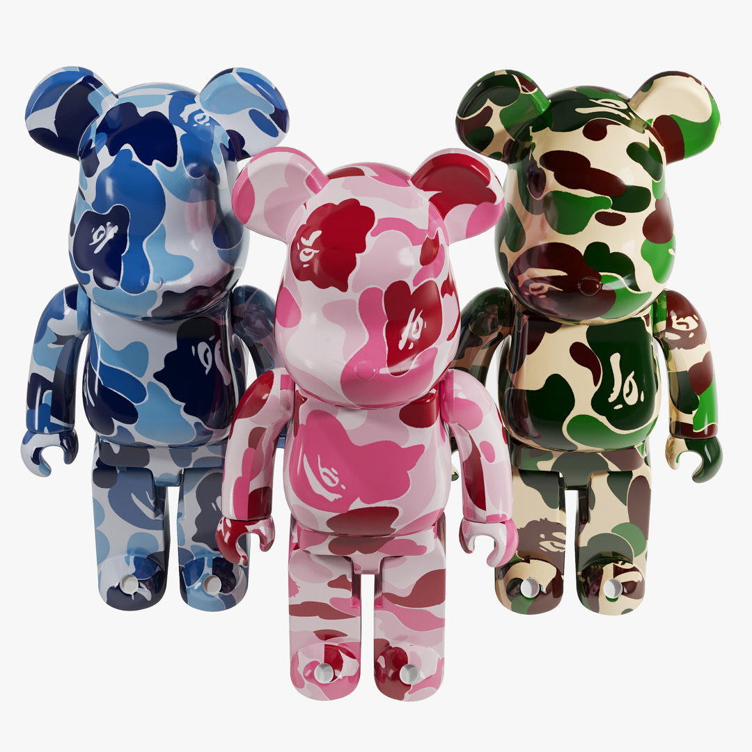 Bearbrick Bape ABC Camo Modelo 3D - TurboSquid 1721632
