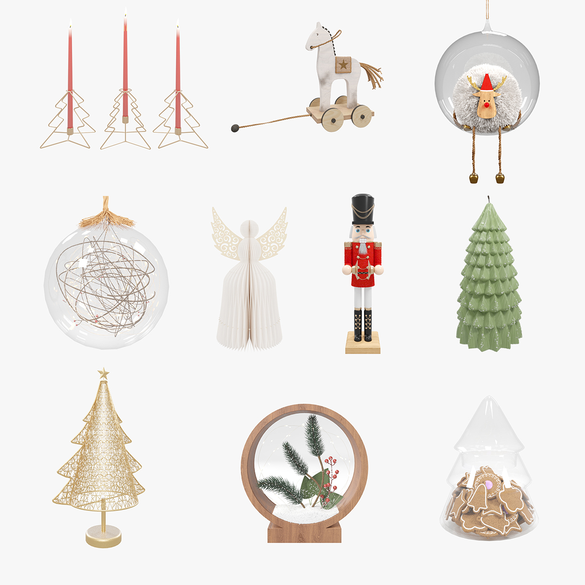 Christmas Decorations Collection 3D model - TurboSquid 2022389