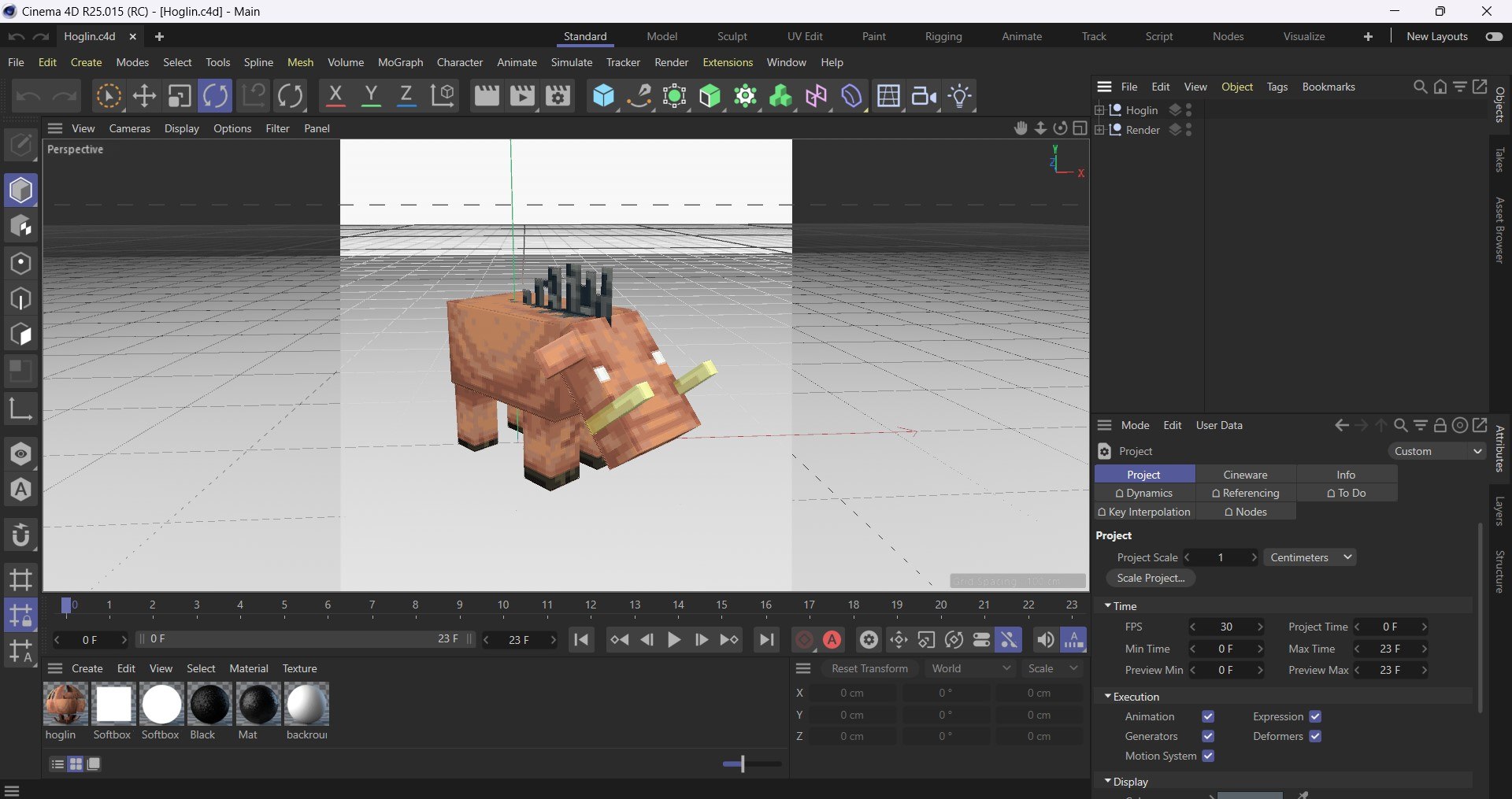 3D Hoglin Minecraft - TurboSquid 2347807
