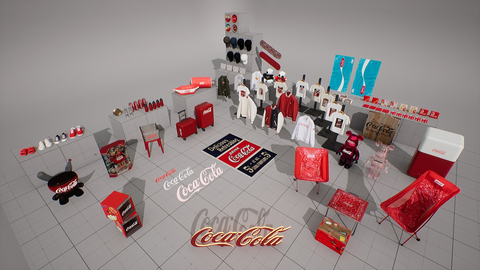 Coca-Cola Brand Merch - 40 Models 3D Model - TurboSquid 2401044