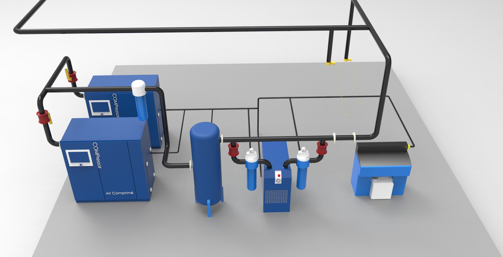 Compressor Room 3D Model - TurboSquid 1905642